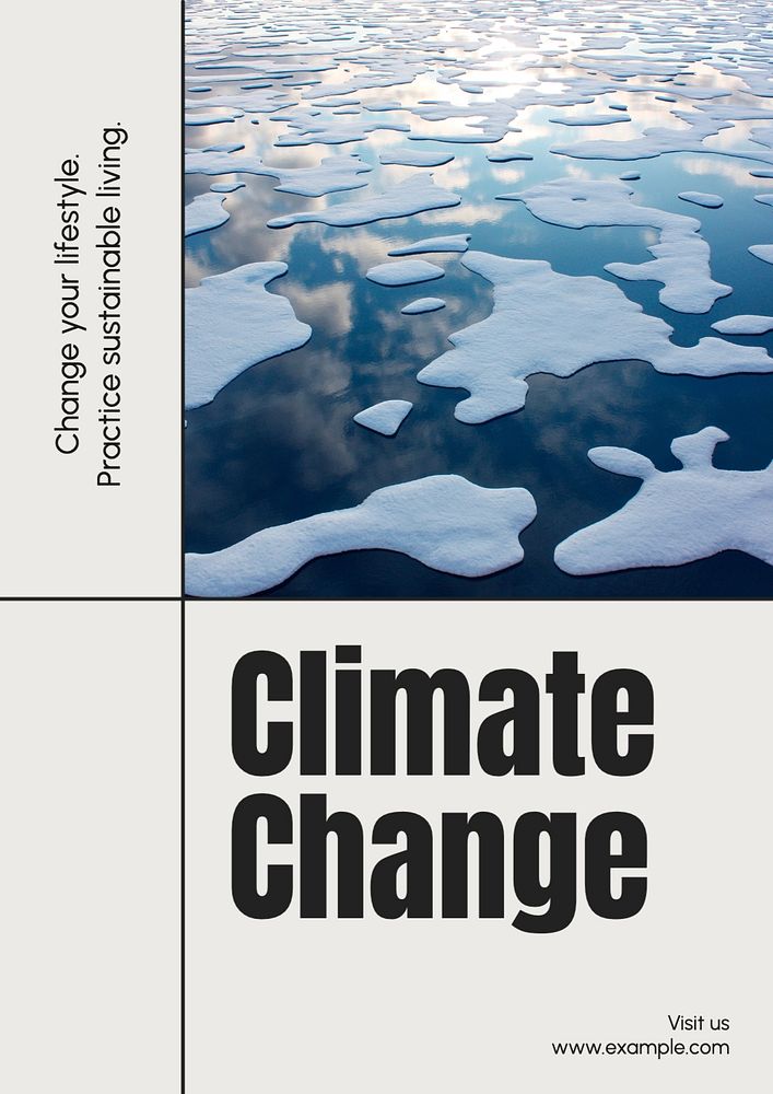Climate change poster template | Free Editable Template - rawpixel