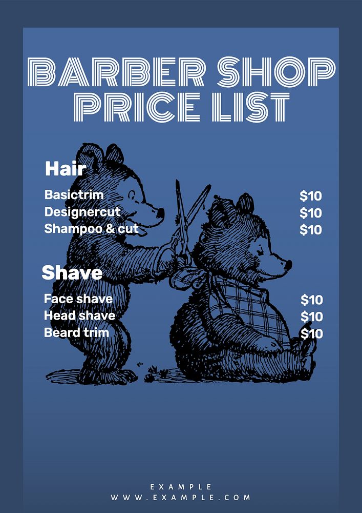 Barber shop poster template | Premium Editable Template - rawpixel