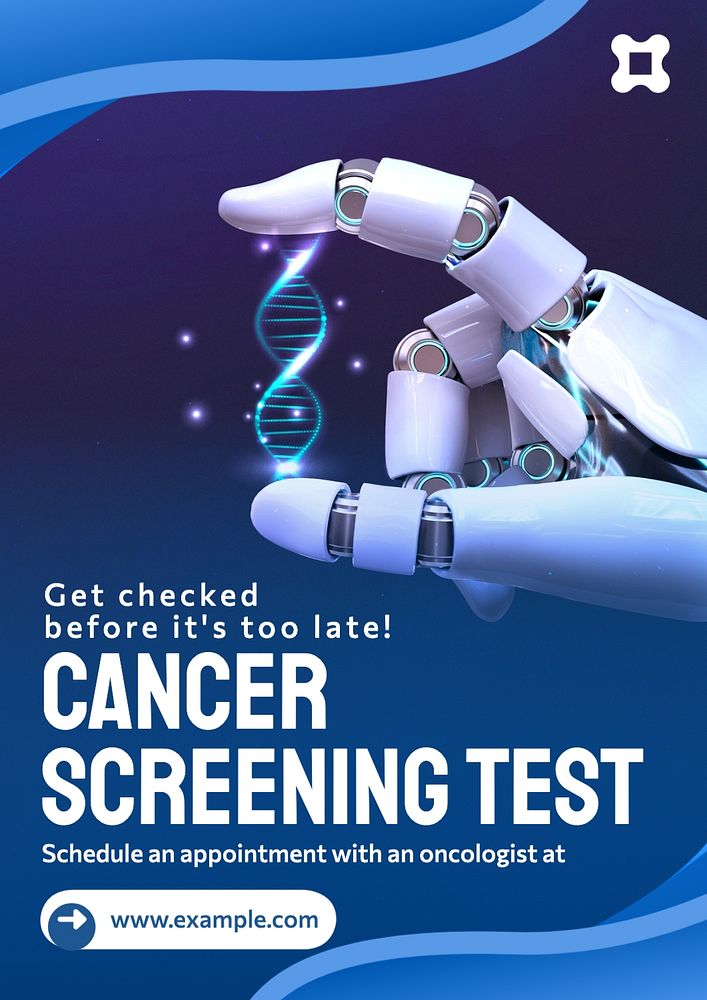 Cancer screening test poster template | Premium Editable Template ...