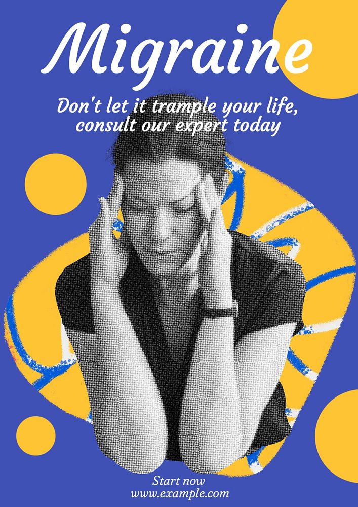 Migraine solutions poster template | Premium Editable Template - rawpixel