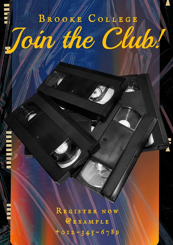 School club poster template | Premium Editable Template - rawpixel