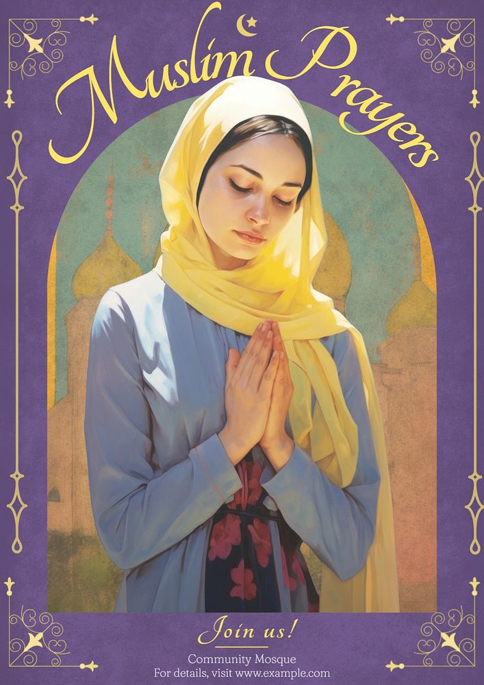 Muslim prayers poster template | Premium Editable Template - rawpixel