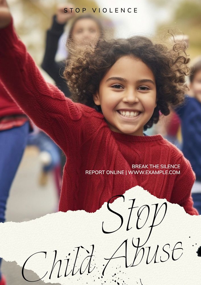 Child abuse poster template | Free Editable Template - rawpixel