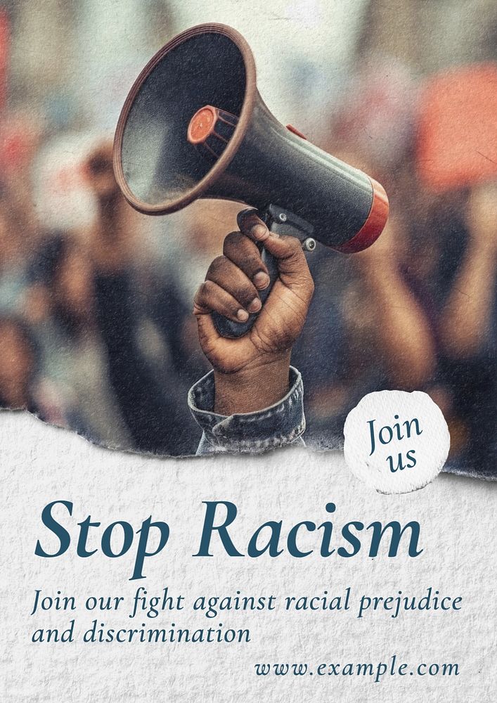 Stop racism poster template | Free Editable Template - rawpixel