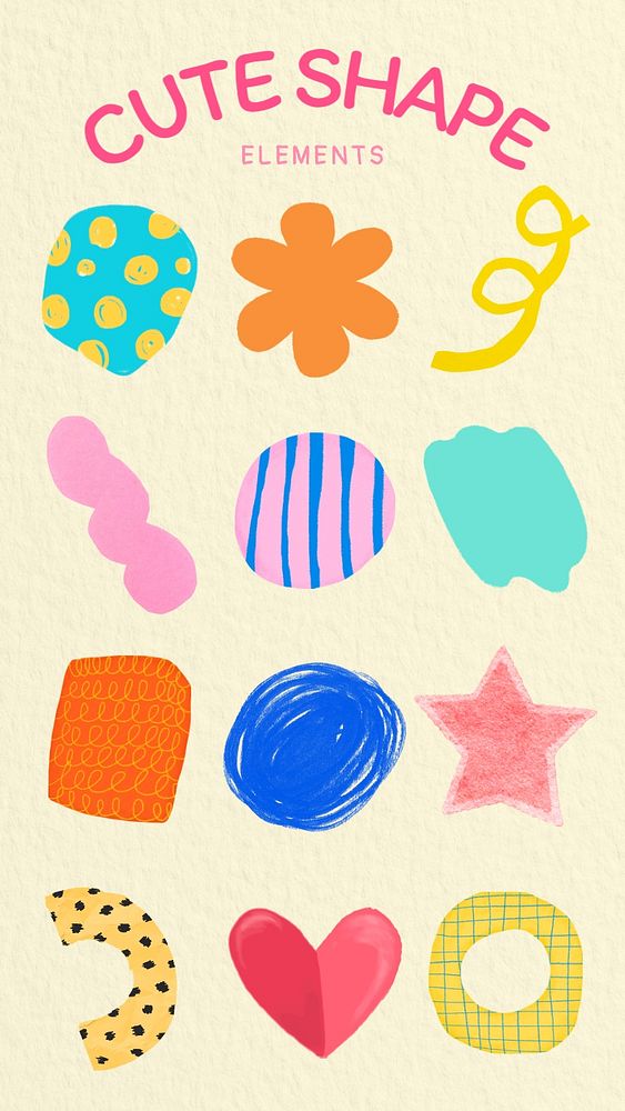 Cute shape element, editable design | Premium Editable Design - rawpixel