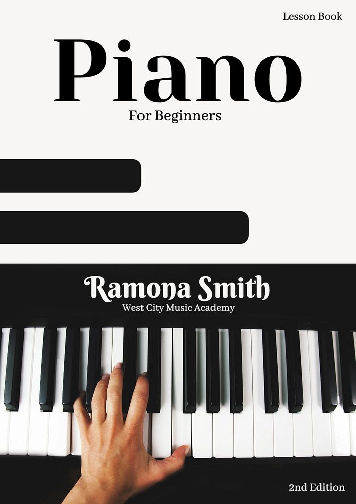 Music lesson book cover template | Premium Editable Template - rawpixel