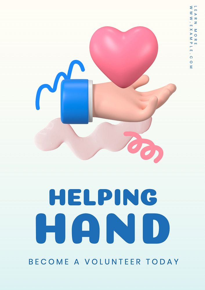Helping hand poster template | Free Editable Template - rawpixel