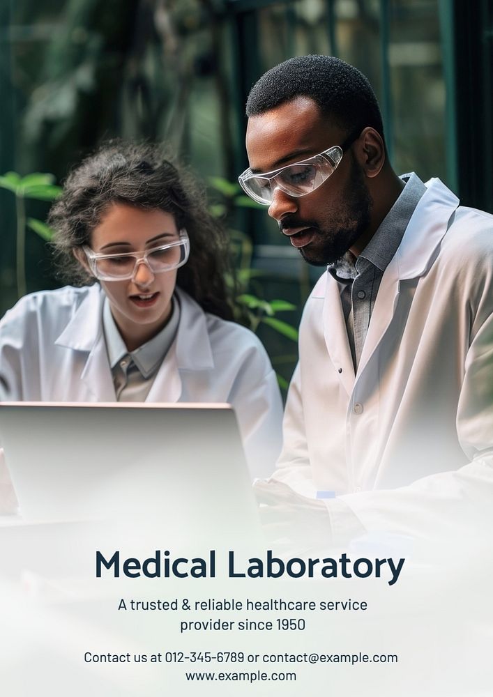 Medical lab poster template | Premium Editable Template - rawpixel