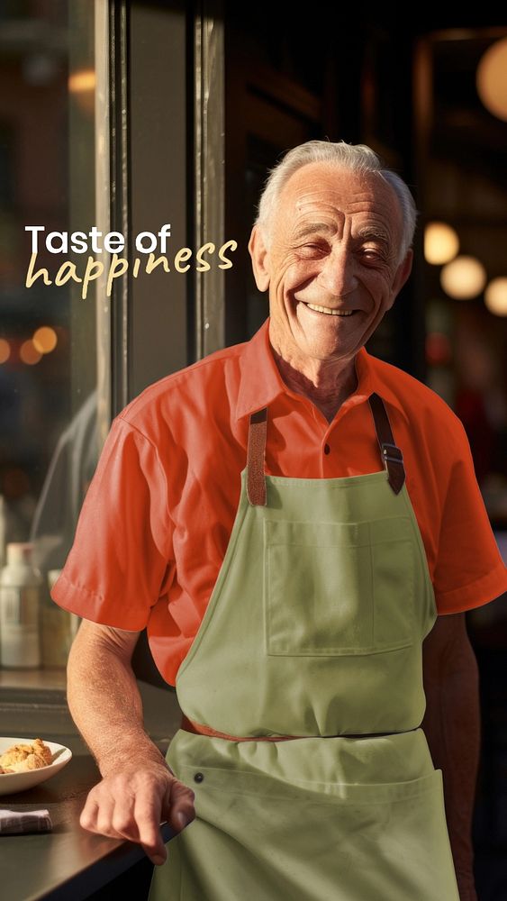 Taste happiness Instagram story template | Premium Editable Template ...
