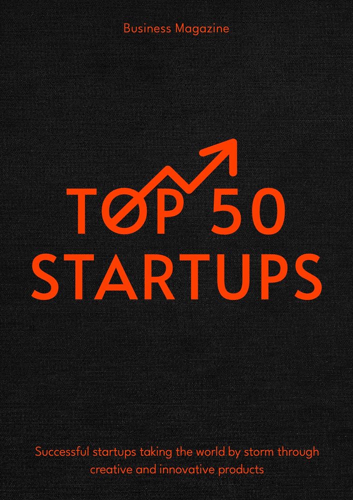 Top startups magazine cover template | Premium Editable Template - rawpixel