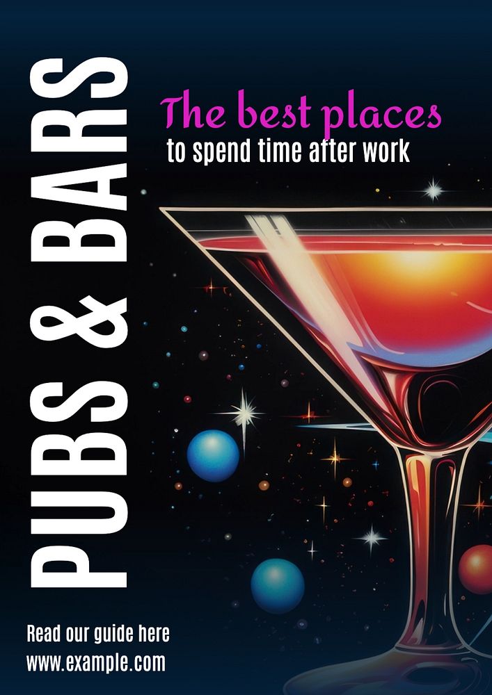 Pubs & bars poster template | Premium Editable Template - rawpixel