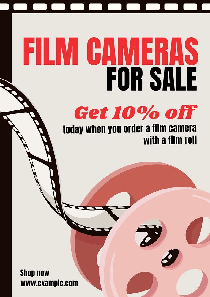 Film Cameras poster template | Premium Editable Template - rawpixel
