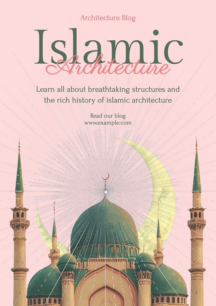 Islamic architecture poster template | Premium Editable Template - rawpixel
