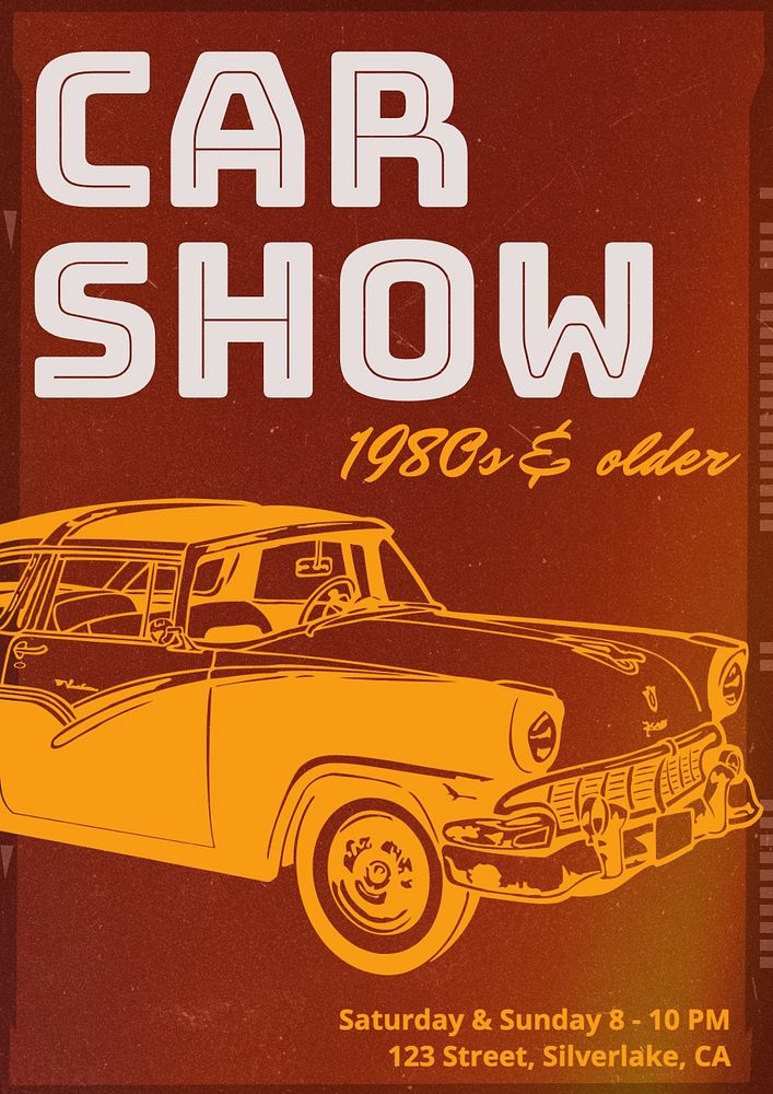 Car show poster template | Premium Editable Template - rawpixel
