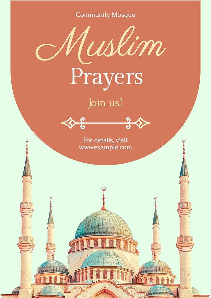 Muslim prayers poster template | Premium Editable Template - rawpixel