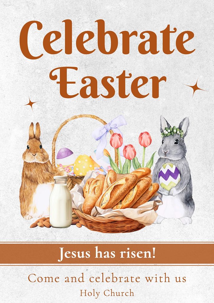 Easter celebration poster template | Premium Editable Template - rawpixel