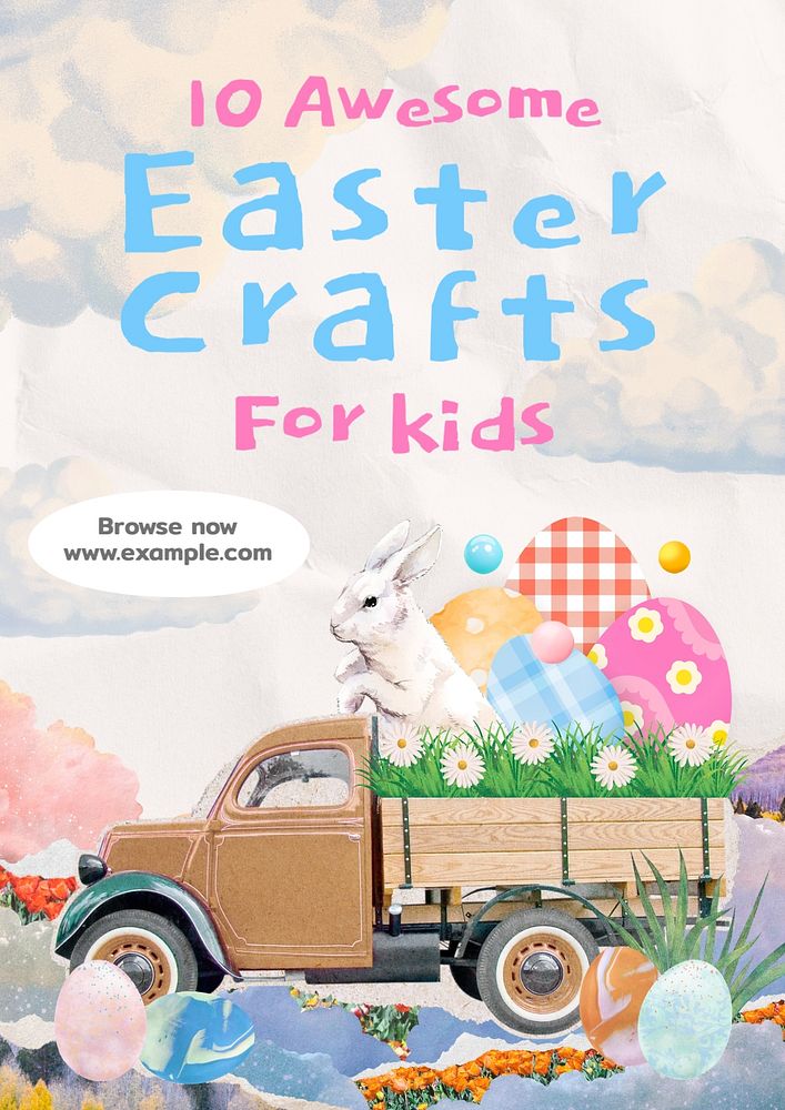 Easter crafts poster template | Premium Editable Template - rawpixel
