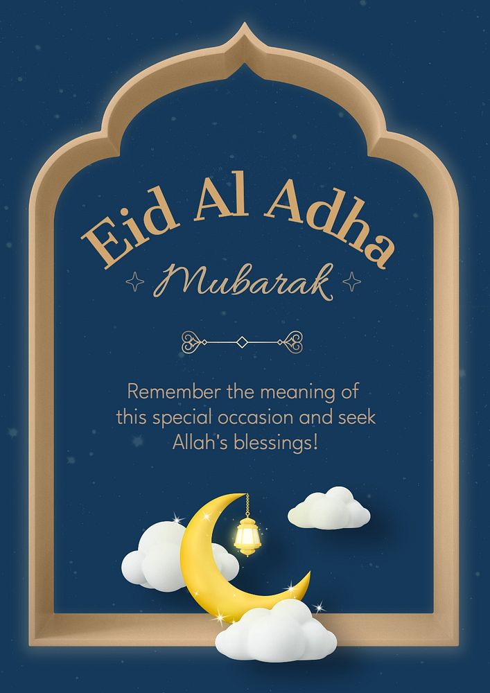 Eid Al Adha poster template | Premium Editable Template - rawpixel