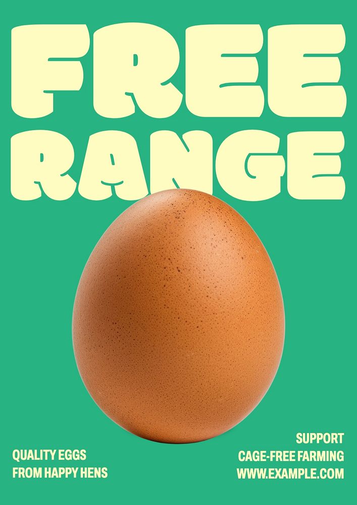 Free range poster template | Premium Editable Template - rawpixel