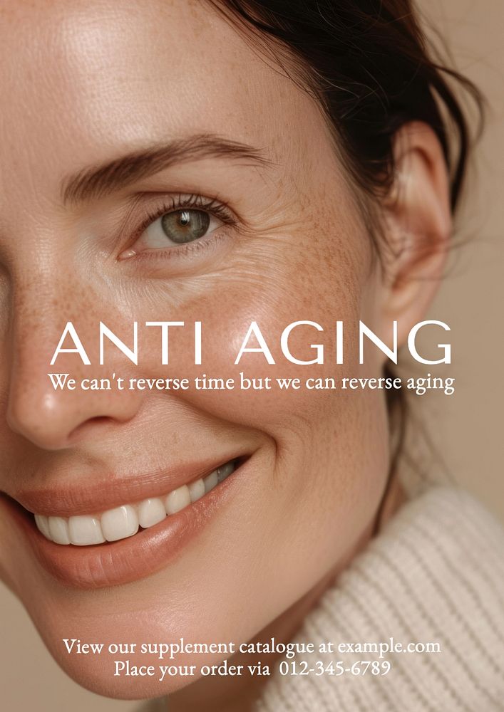 Anti aging poster template | Premium Editable Template - rawpixel