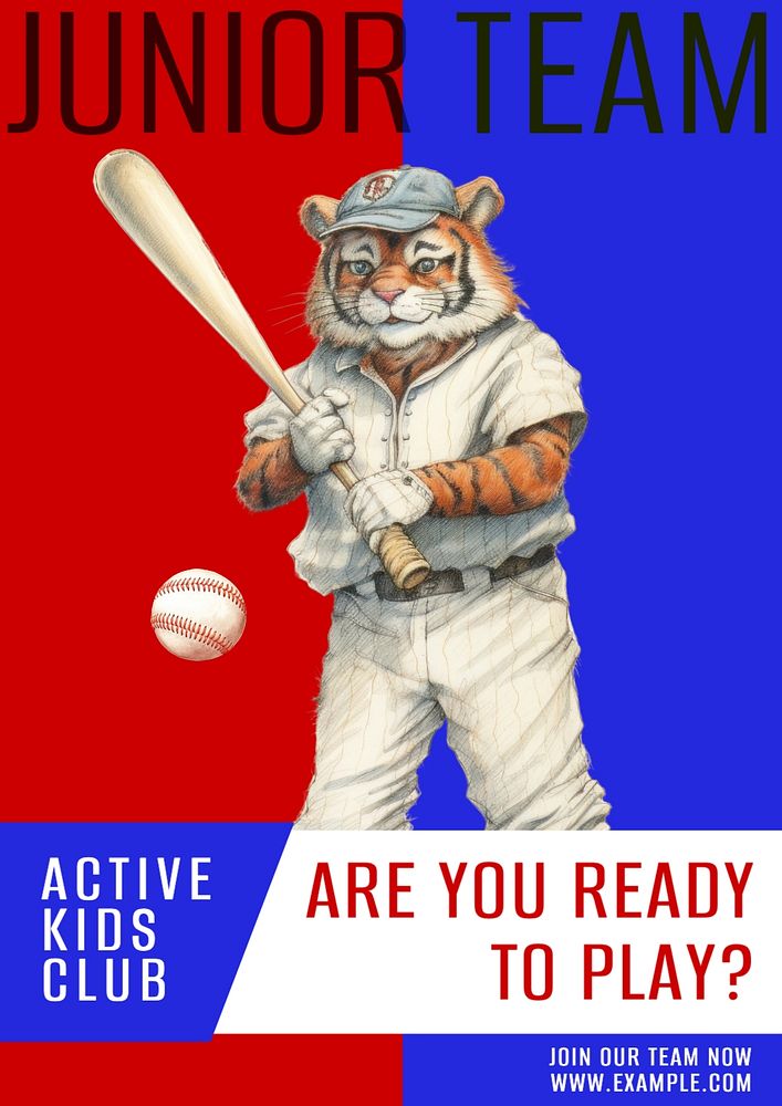 Junior team poster template | Premium Editable Template - rawpixel
