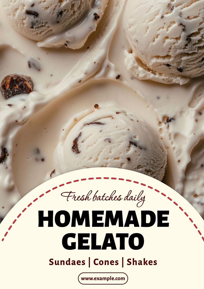 Gelato food truck poster template | Premium Editable Template - rawpixel