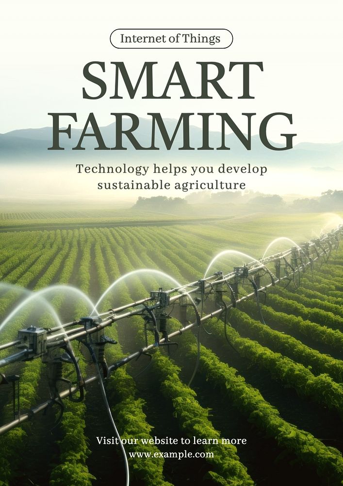 Smart farming poster template | Premium Editable Template - rawpixel