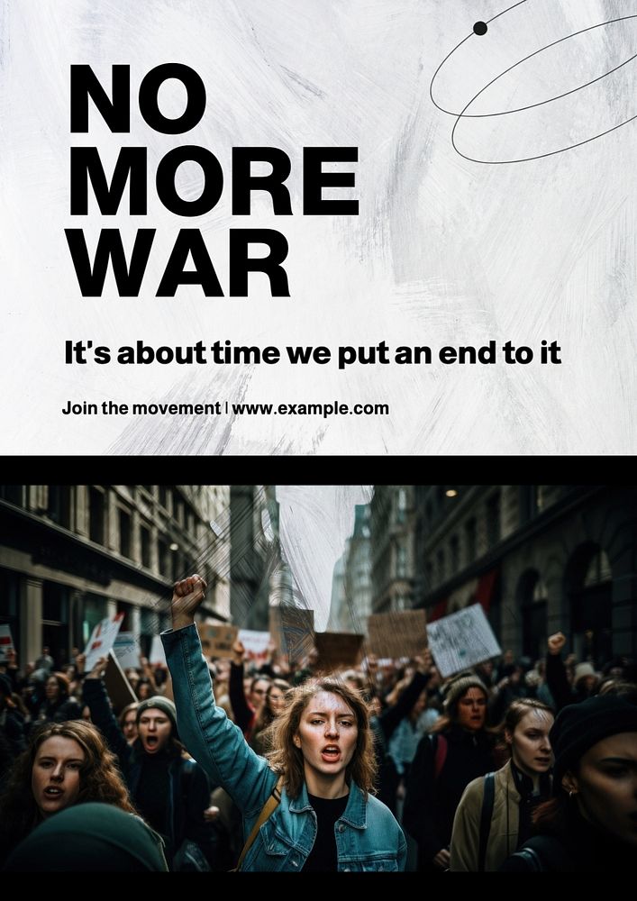 No more war poster template | Free Editable Template - rawpixel