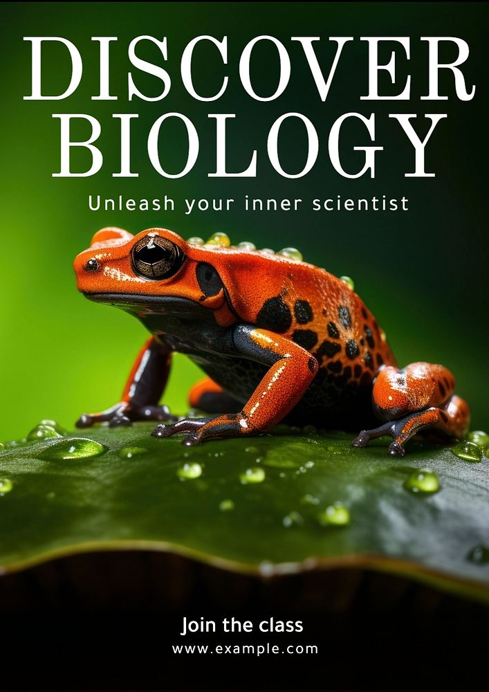 Biology class poster template | Premium Editable Template - rawpixel