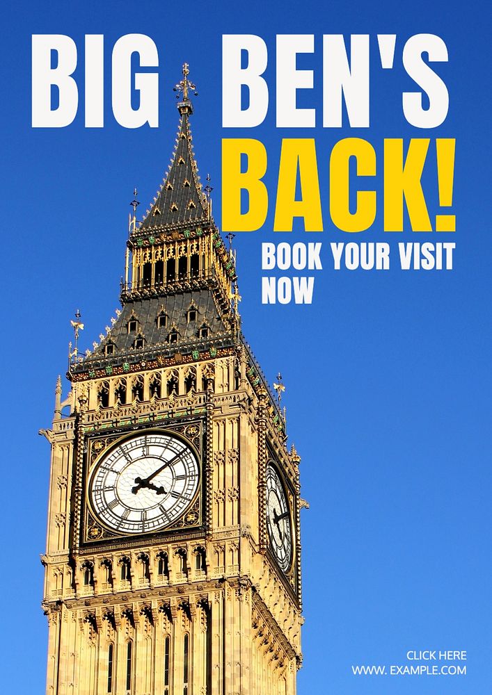 Big Ben poster template | Premium Editable Template - rawpixel