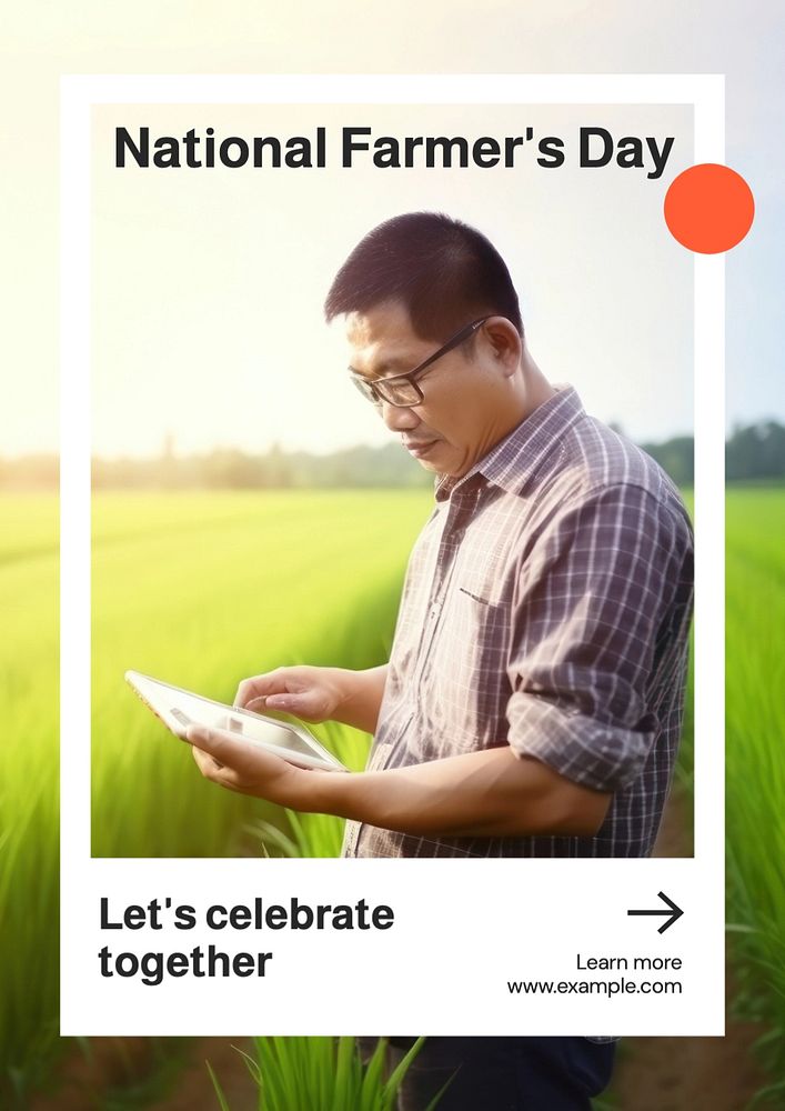 National farmer's day poster template | Premium Editable Template ...