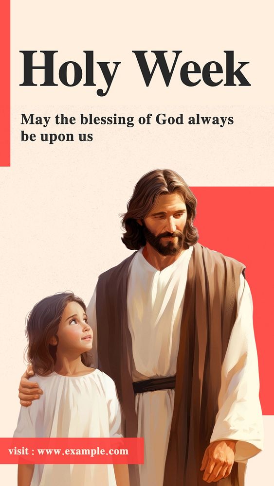 Holy week Facebook story template | Premium Editable Template - rawpixel
