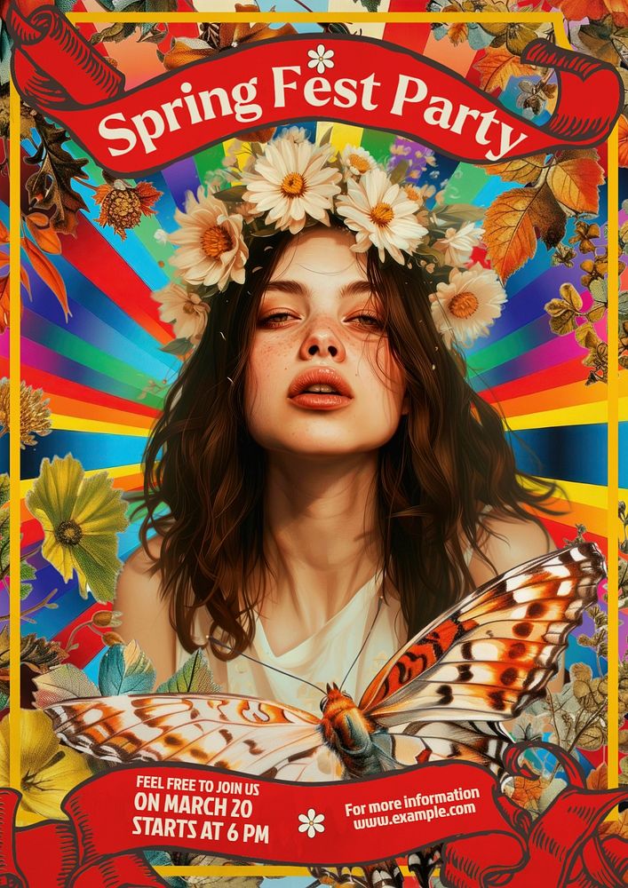 Spring fest party poster template | Premium Editable Template - rawpixel