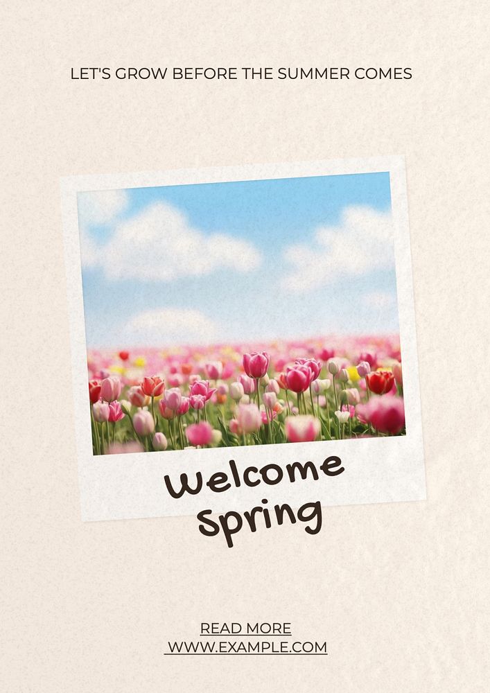 Welcome spring poster template | Premium Editable Template - rawpixel