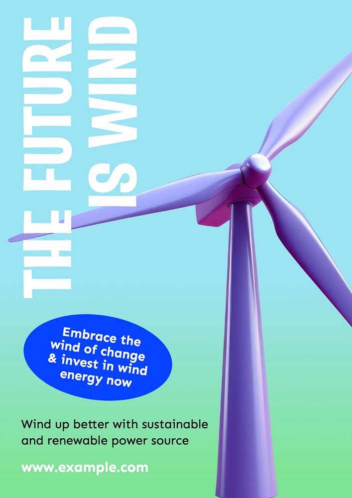 Wind energy future poster template | Premium Editable Template - rawpixel Wind energy future poster template | Premium Editable Template - rawpixel