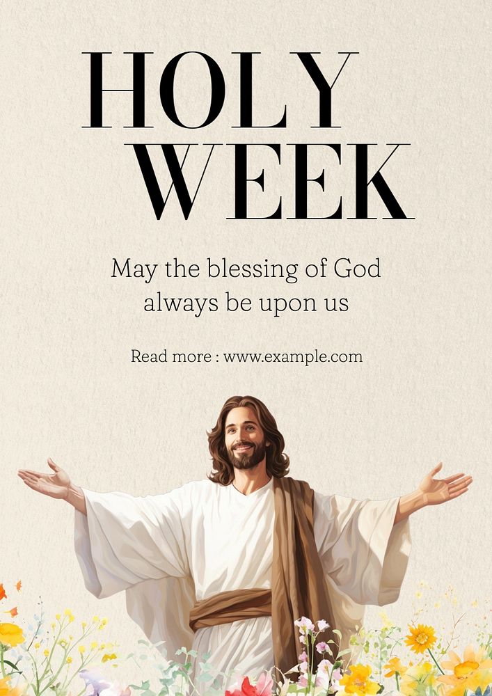 Holy week poster template | Premium Editable Template - rawpixel