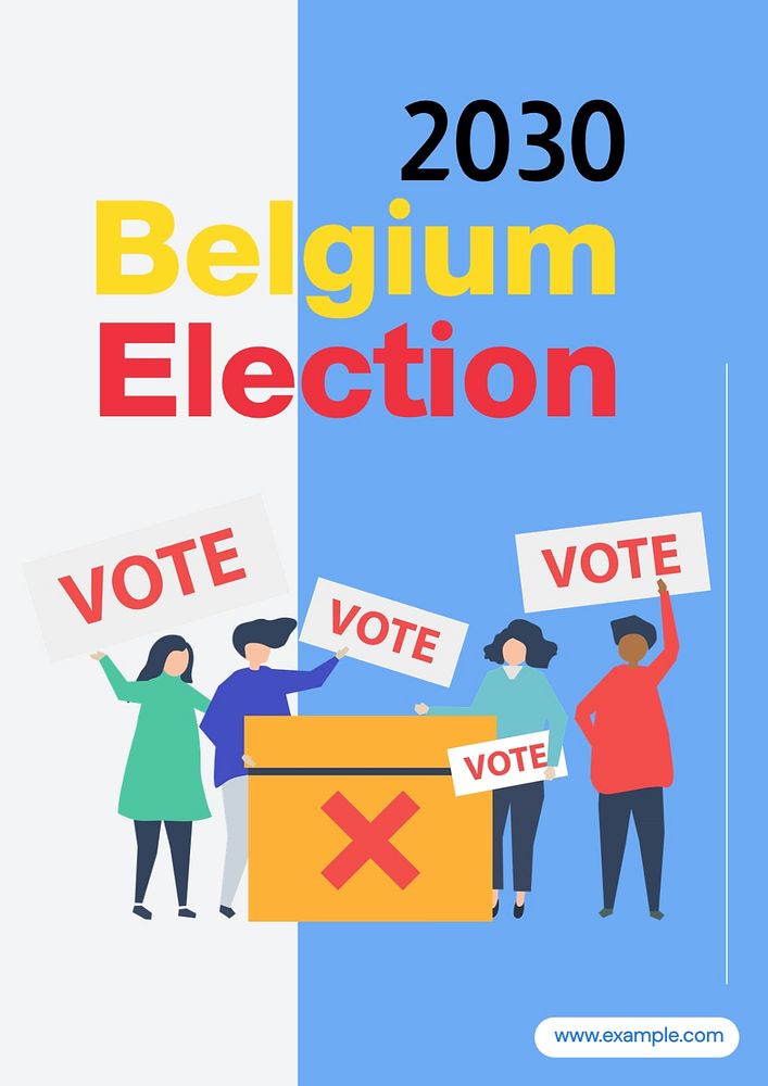 Belgium election poster template | Premium Editable Template - rawpixel