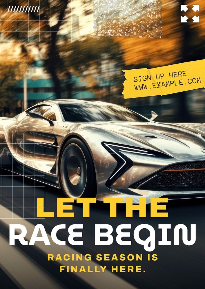 Racing poster template | Premium Editable Template - rawpixel