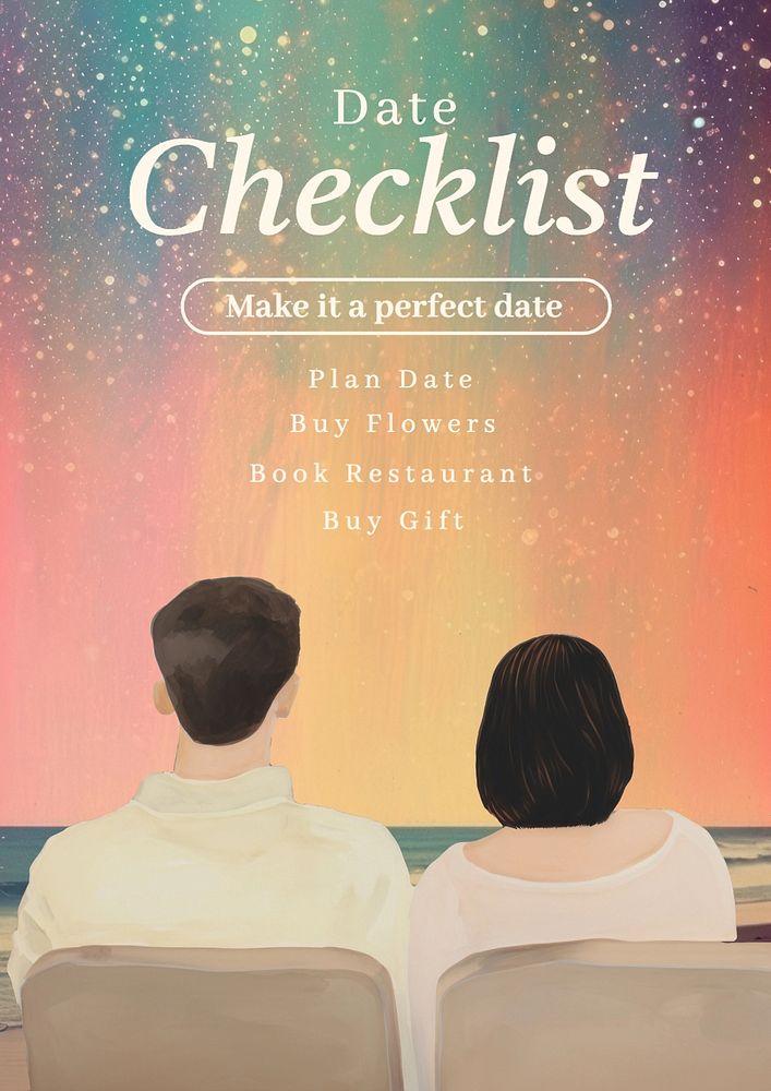 Date checklist poster template | Premium Editable Template - rawpixel