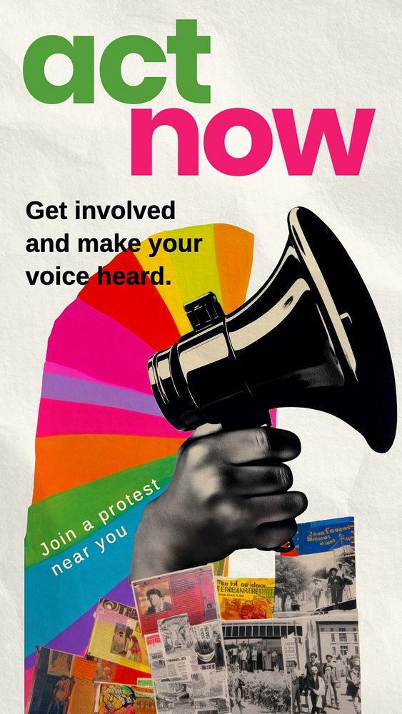 Join protest Facebook story template | Premium Editable Template - rawpixel