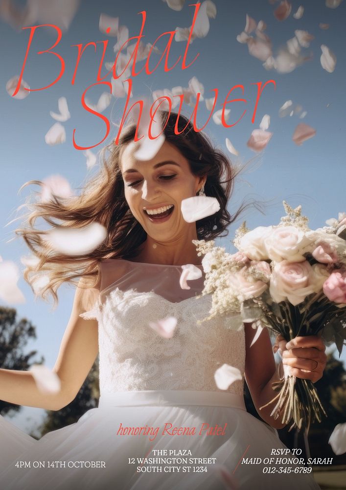 Bridal Shower poster template | Premium Editable Template - rawpixel