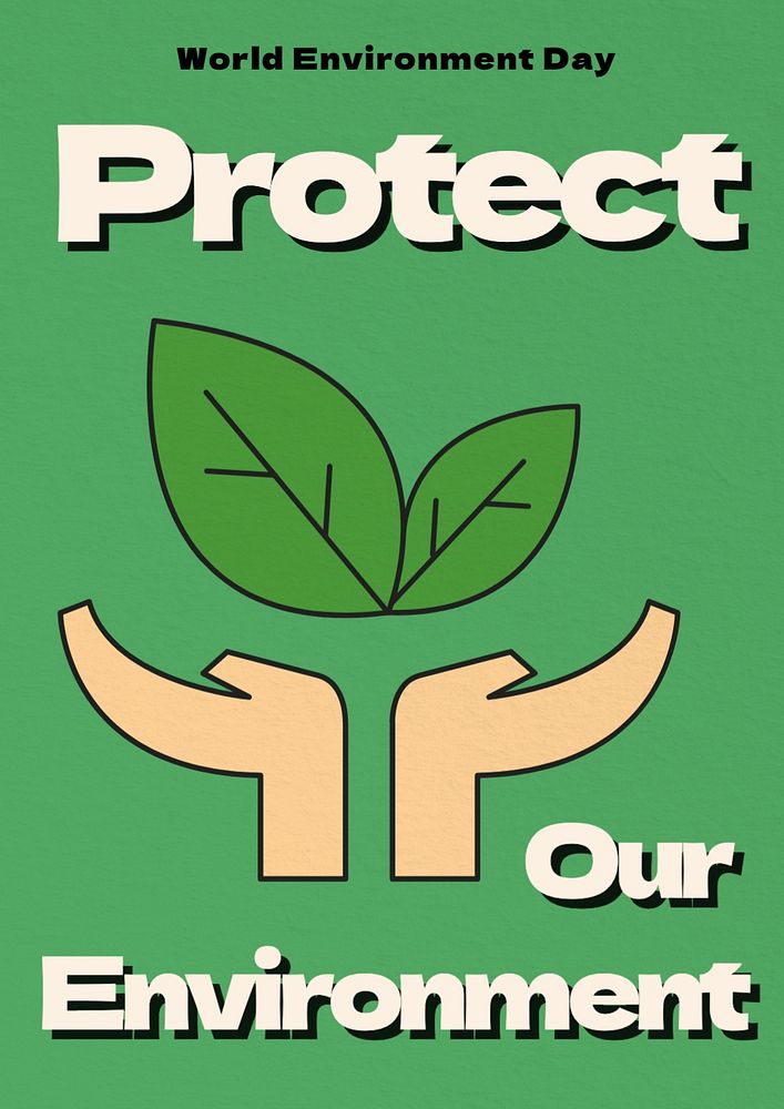 Protect environment poster template, editable | Free Editable Template ...