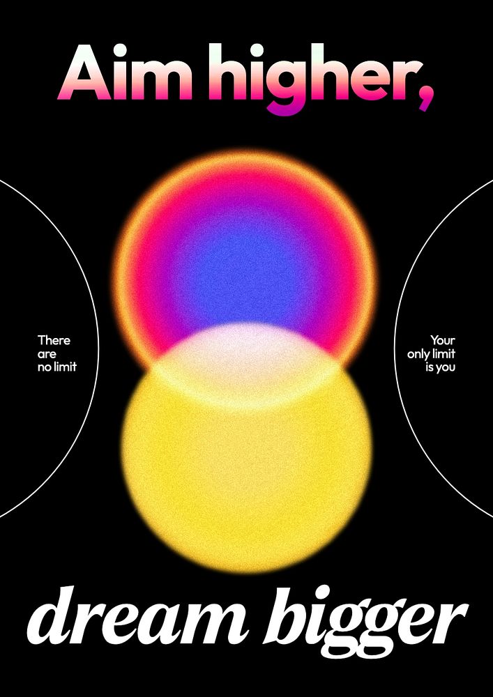 Aim higher quote poster template, | Premium Editable Template - rawpixel