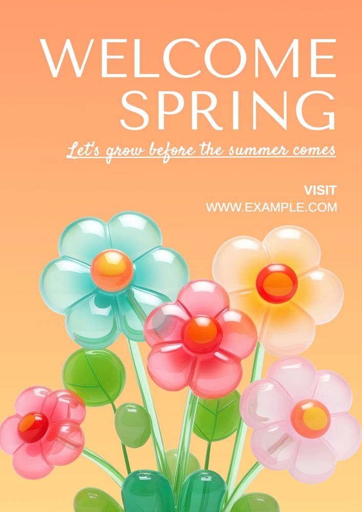 Welcome spring poster template | Premium Editable Template - rawpixel