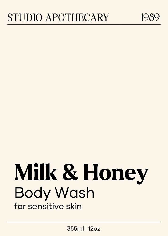 Body wash label template, editable | Premium Editable Template - rawpixel