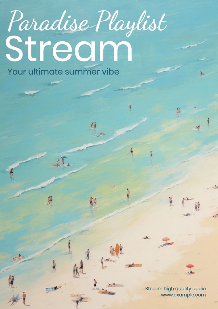 Playlist stream poster template | Premium Editable Template - rawpixel