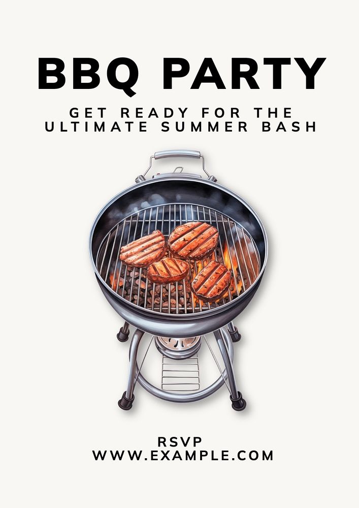 Summer bbq poster template | Premium Editable Template - rawpixel
