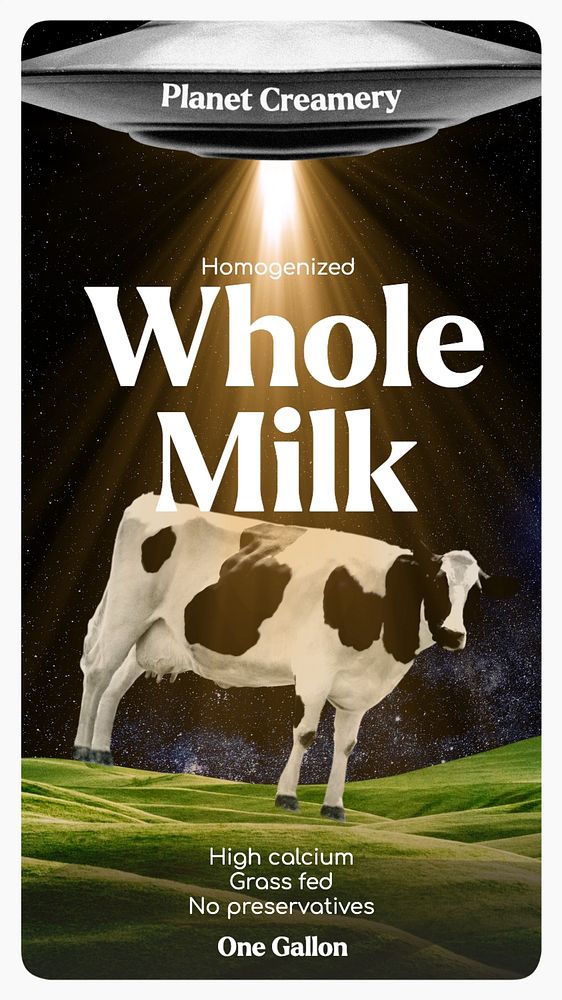 Whole milk label template, editable | Premium Editable Template - rawpixel