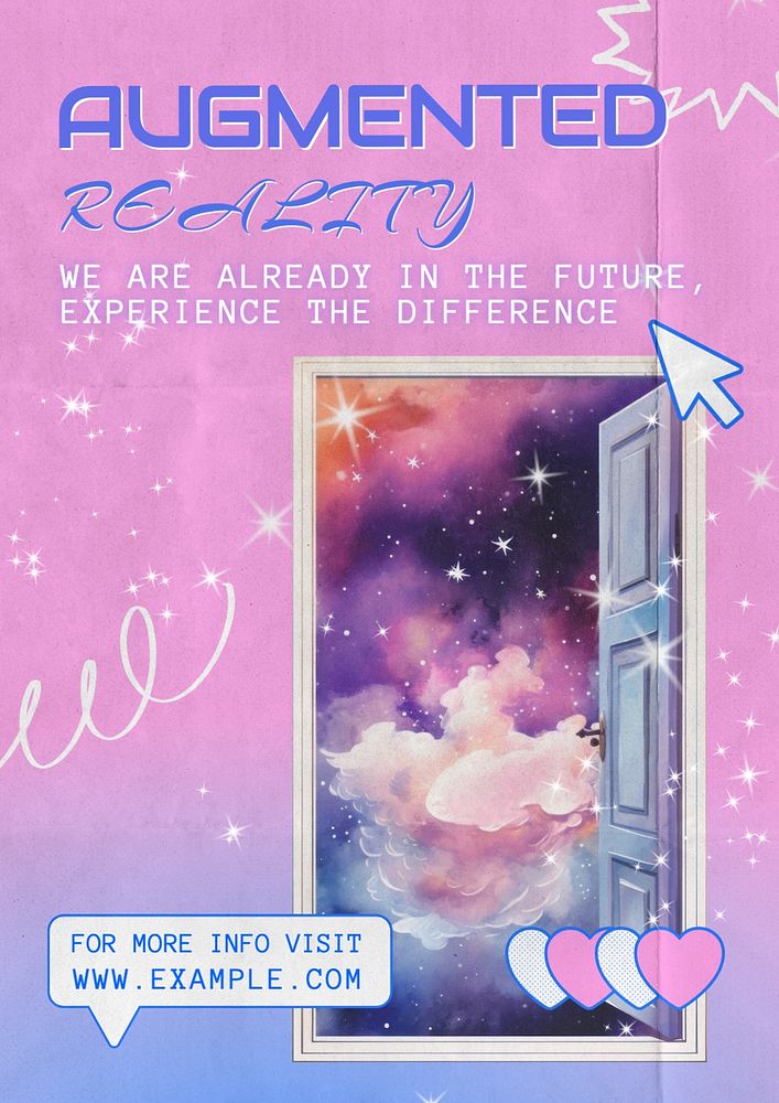 Augmented reality poster template | Premium Editable Template - rawpixel