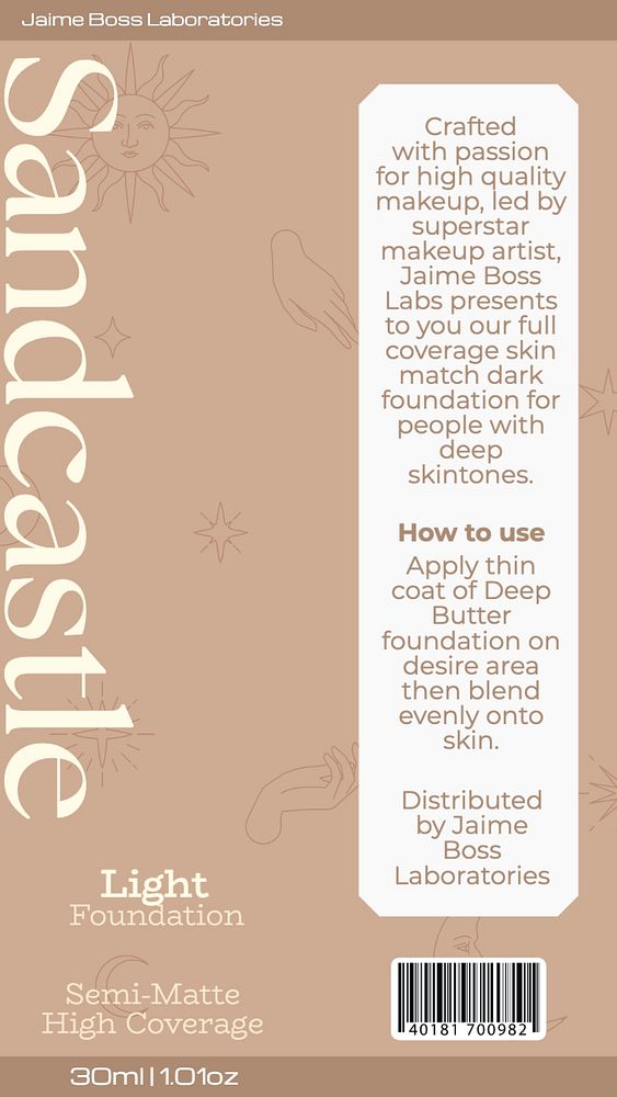 Foundation label template, editable design | Premium Editable Template ...